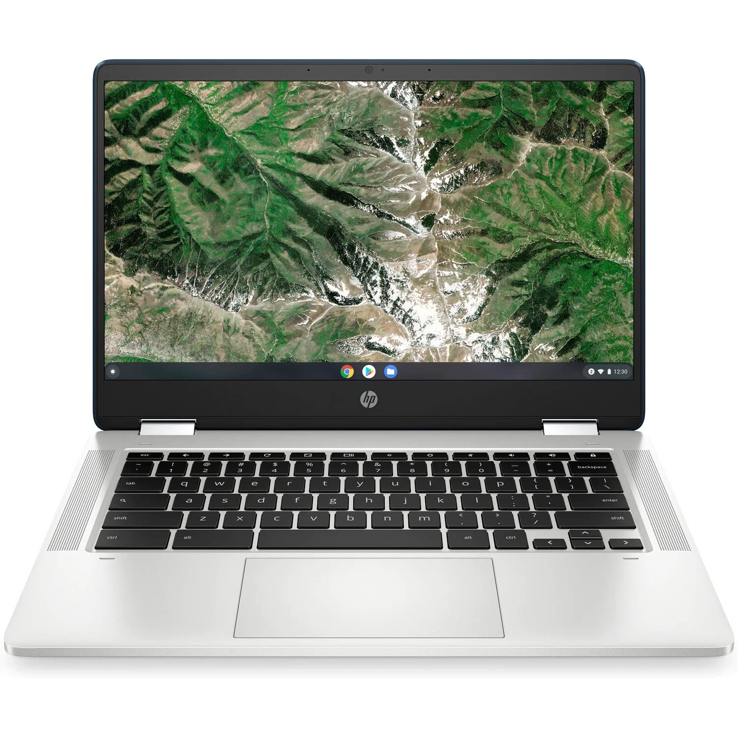 HP Chromebook x360 14a-ca0130wm 2-in-1 Laptop, Intel Celeron N4120, 4 GB RAM, 64GB eMCC, HD Touchscreen Display, Forest Teal, Chrome OS (Renewed)
