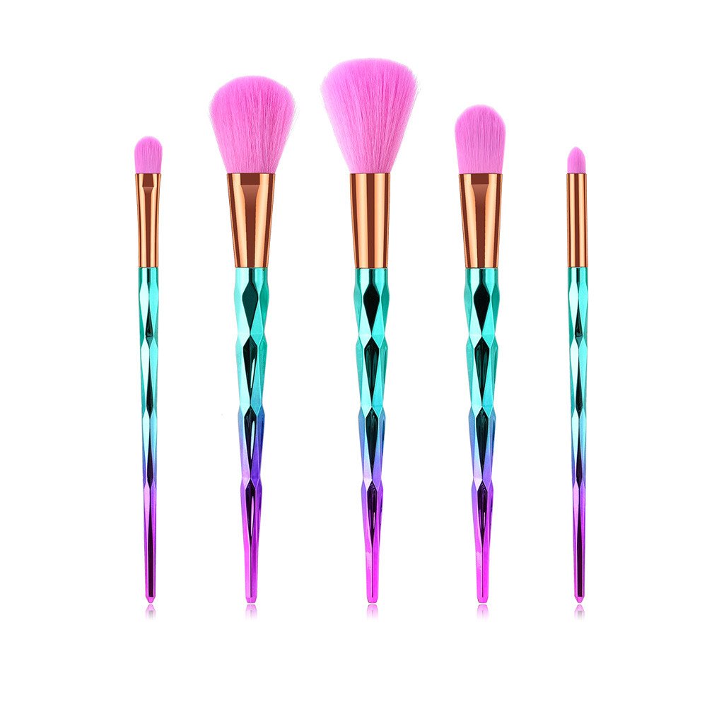 Gothic Vanity Sets Makeup Brush Foundation 5PCS Eyeshadow Wooden Tools Eyebrow Brush Cosmetic Brush Makeup Brush Case
