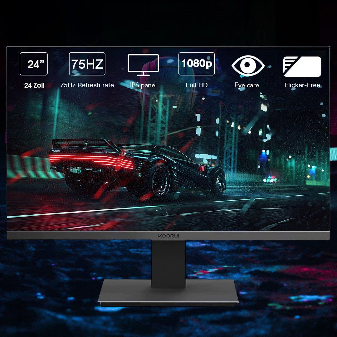 Dell OptiPlex Desktop Computers PC with Dual Koorui 24 Inch Monitor Bundle, Intel Core i7-6700, 16GB Ram 512GB M.2 NVMe SSD, Built-in WiFi and Bluetooth, RGB Light, Windows 10 Pro (Renewed)