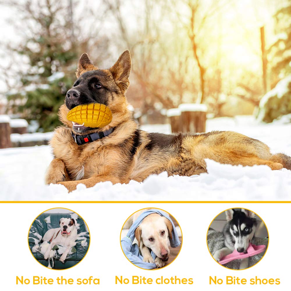 LPHSNR Upgrade Mango Dumbbells Dog Chew Toys for Aggressive Chewers, Indestructible Tough Dog Toys Interactive Durable with Mango Scent, Teething Clean for Large Puppy Medium Dogs Bite Resistant