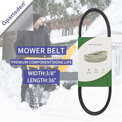 Gpartsden 954-04201A 754-04201 Wheel Drive Belt 3/8" x36"Replacement for MTD Troy-Bilt Yard-Man 754-04201A 954-04201 Two-Stage and Three Stage Snow Thrower
