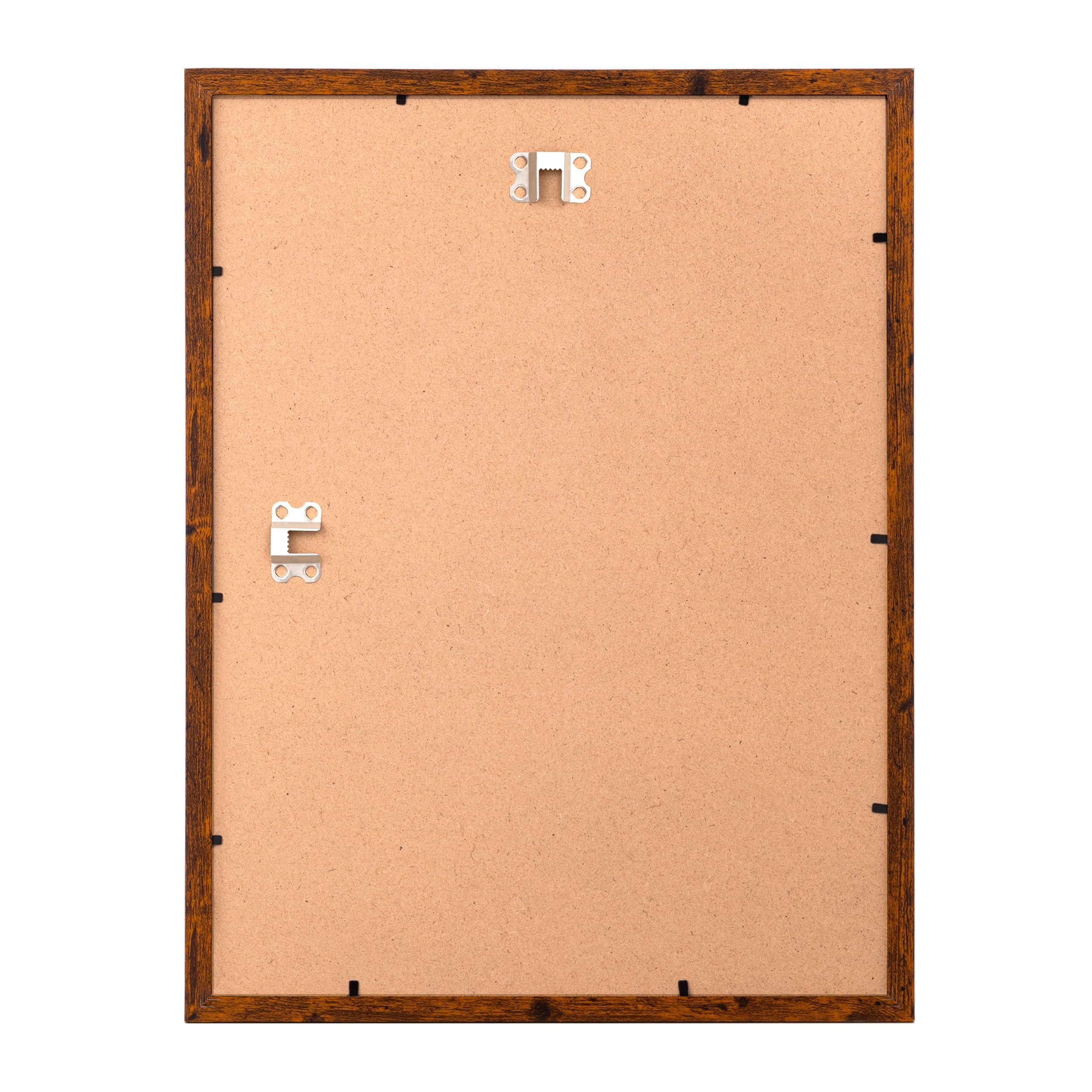eletecpro 12x16 Picture Frames Set of 5, Gallery wall frame Display 8.5x11 Photo with Mat or 12x16 without Mat, Picture Frame Collage Wall Decor for Wall Mounting, Brown