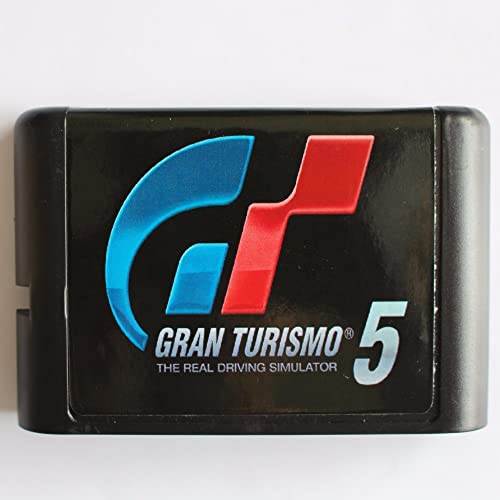 GT 5 Gran Turismo 16 Bit MD Game Card For Sega Mega Drive For Genesis (Black)