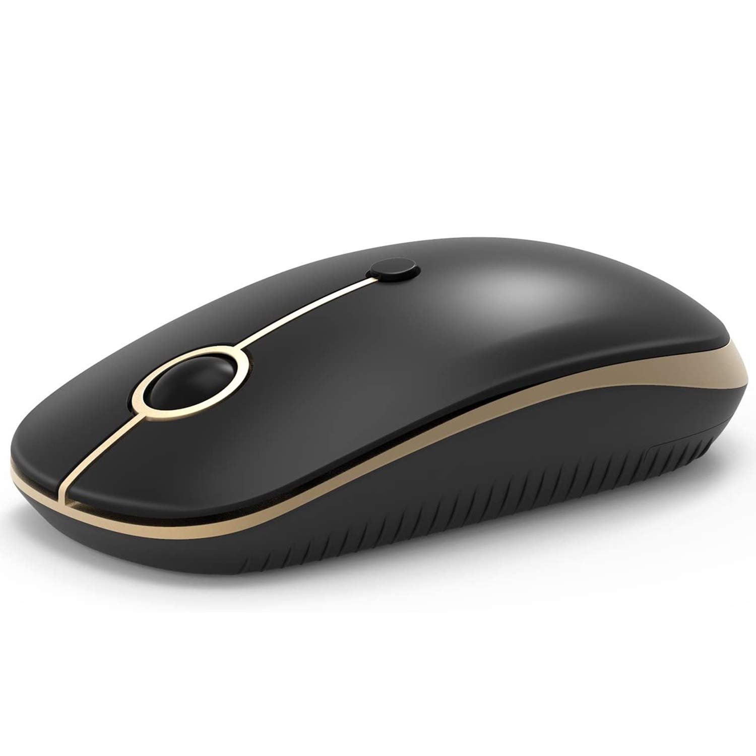 TechGarden Wireless Bluetooth Mouse, Dual Mode (Bluetooth 4.0 + USB) Silent Bluetooth Wireless Mouse with USB Nano Receiver, 3 DPI Levels for MacBook, Laptop, PC, Tablet - Black & Gold