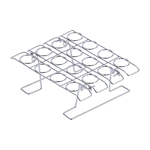 Ice Cream Cone Cupcake Baking Rack, 16 Cavities Stainless Steel Ice Cream Display Desktop Stand Tray DIY Cooling Rack for Kids Birthday Afternoon Tea Party