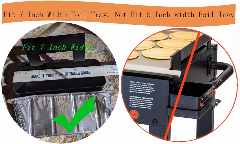 Firsgrill 30 Pack Professional Replacement Blackstone 17" 22" 28" 30" 36" Aluminum Foil Tray Drip Pans Griddle Grease Cup Liners 8" L x 3.75" Wx 3" D