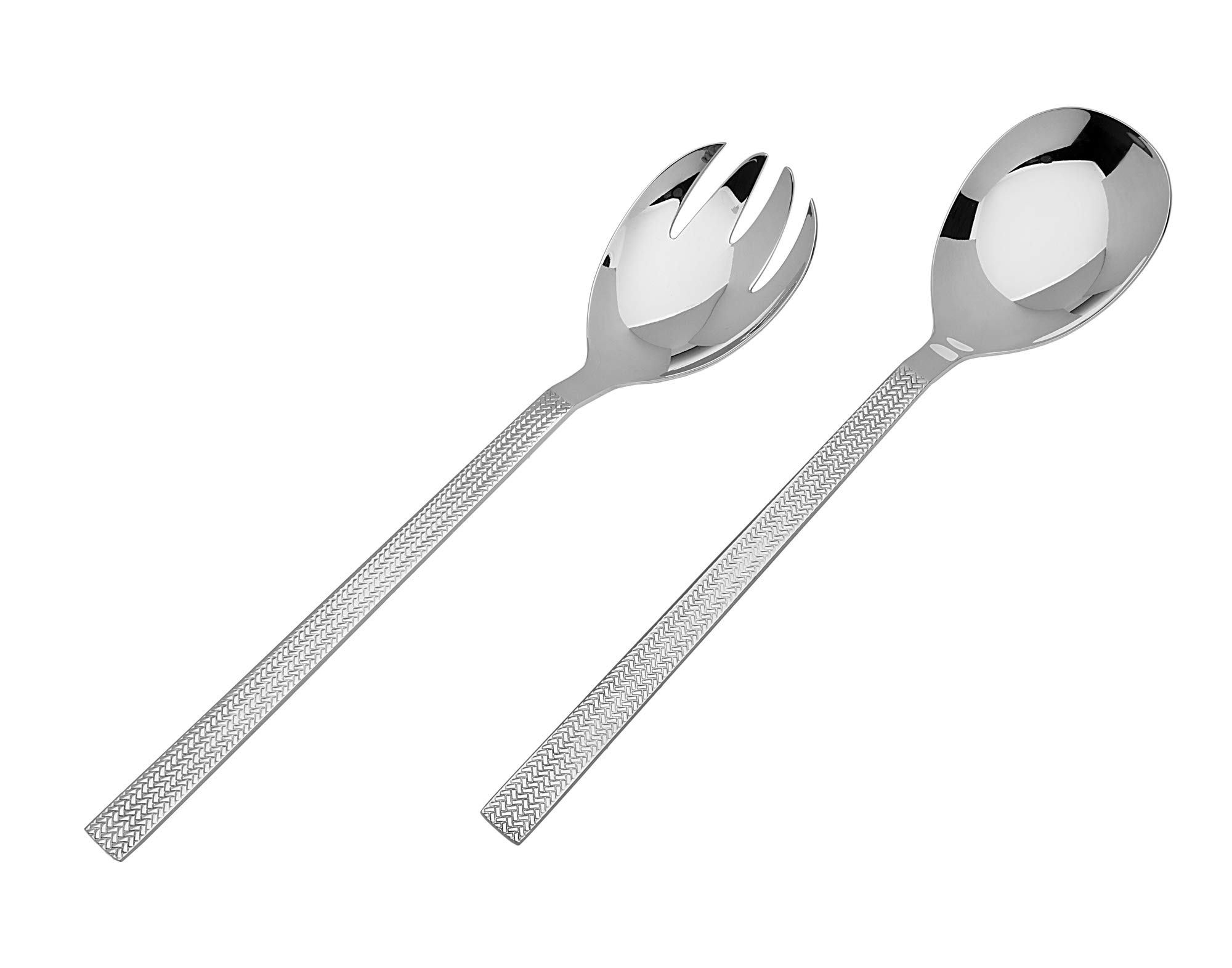 Godinger Harrington Salad Spoon Fork Serving Set 18/10 Stainless Steel