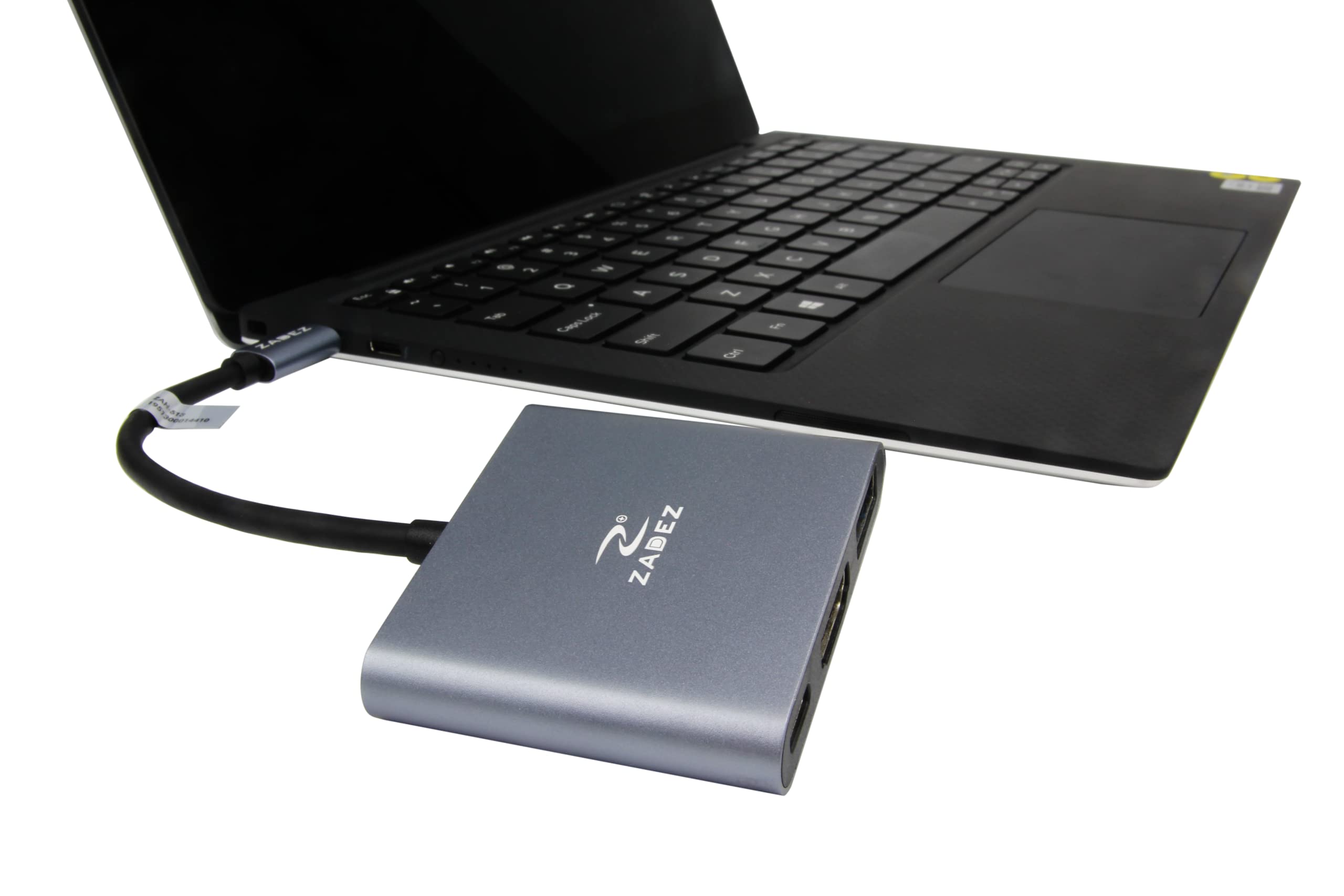 ZADEZ ZAH-513 USB-C Hub 3-in-1 Type-C (USB-C) - HDMI Port 4K (30 Hz) - Charging Port in - Power Delivery 60W - USB 3.0 high-Speed Charging Aluminum Material