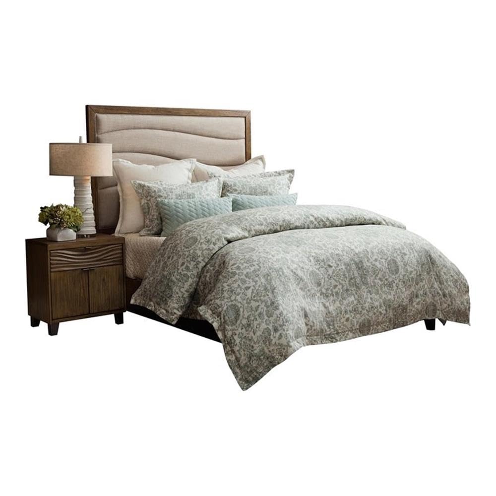 Michael Amini Aico Amini Northridge 8 pc King Duvet Set in Spa,Blue,BCS-KD08-NORTH-SPA