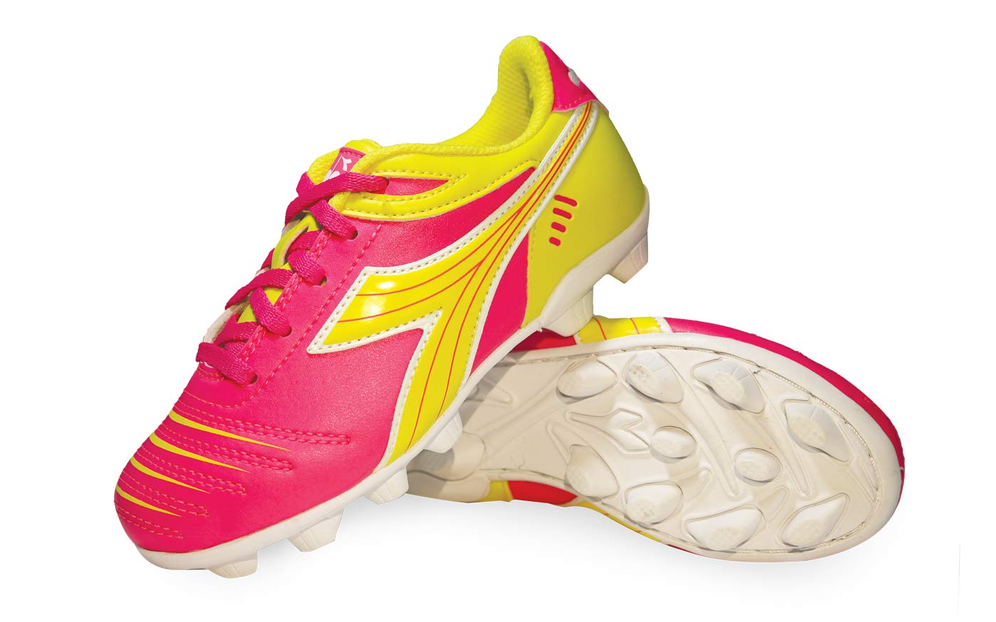 Diadora Kid's Cattura MD JR Soccer Cleats (9 Toddler, Black/Red/White)