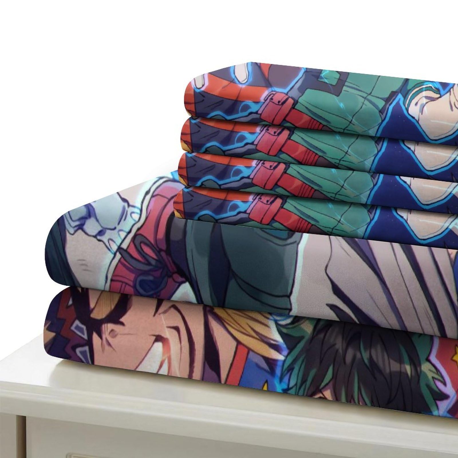 LWAILJH Kids' Bedding Anime Anime Duvet Cover Sets Lightweight Soft and Breathable 3D Printing Lightweight Quilt Cover with Pillowcase for Kids Boys Full(203x228cm)