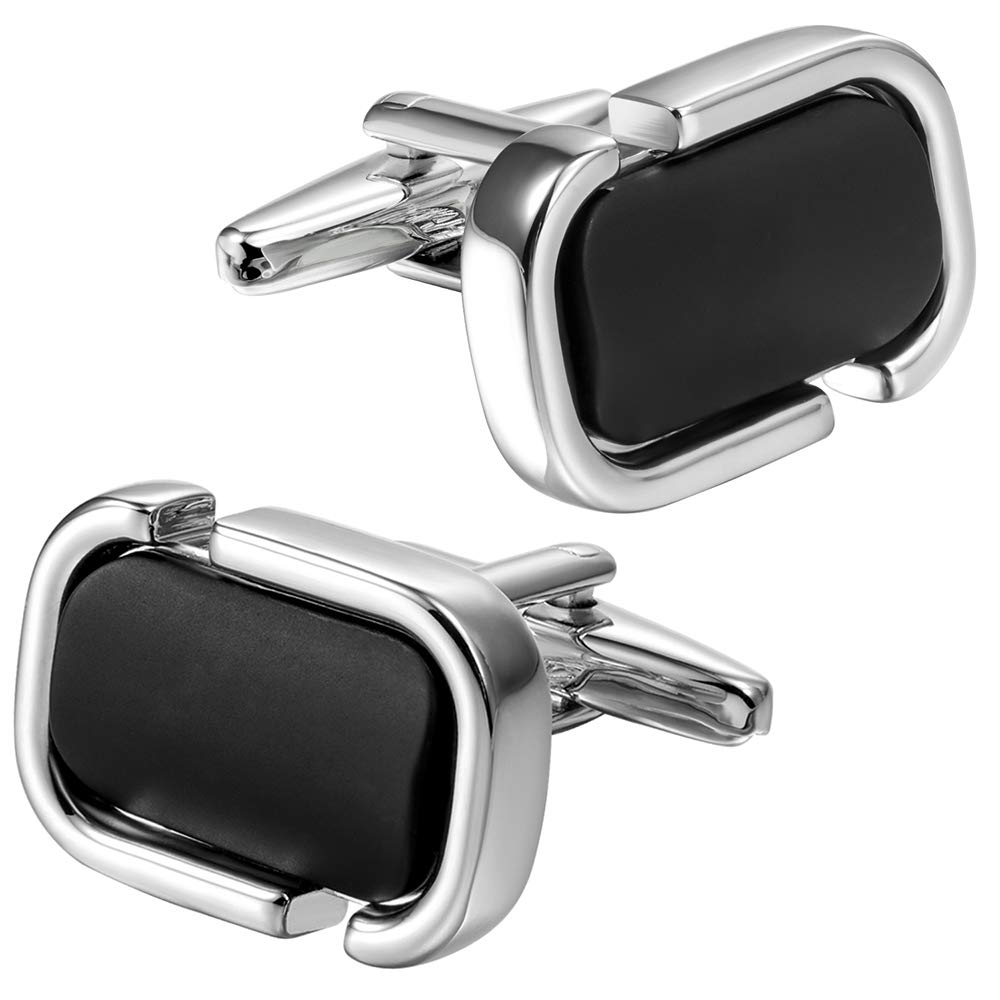 Cufflinks and Studs Set, Classic Silver Color Cufflinks for Men and Women, Tuxedo Shirt Studs Set for Men, Business Wedding