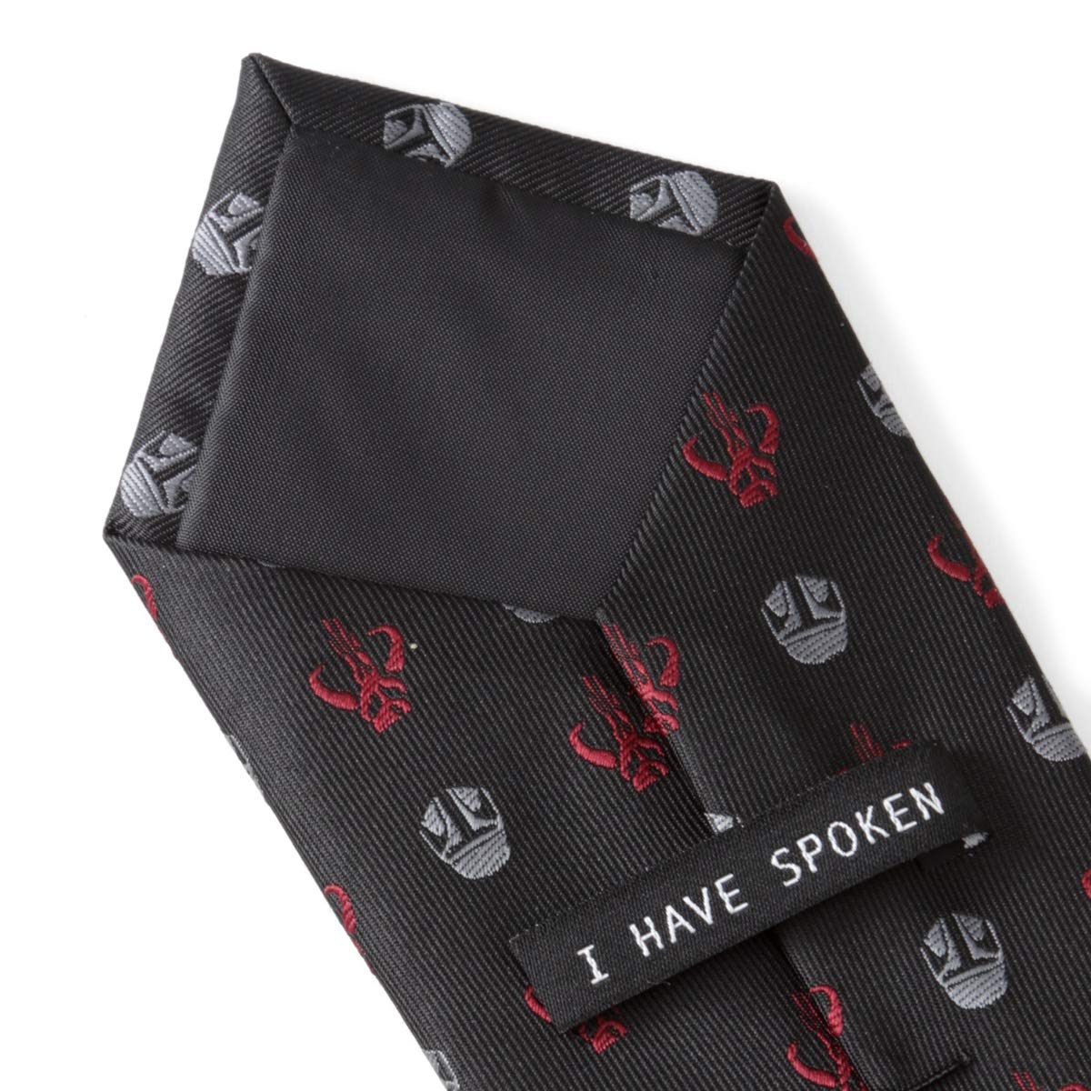 Cufflinks Inc. Star Wars Mando Black Red Men's Tie The Mandalorian Official Merch