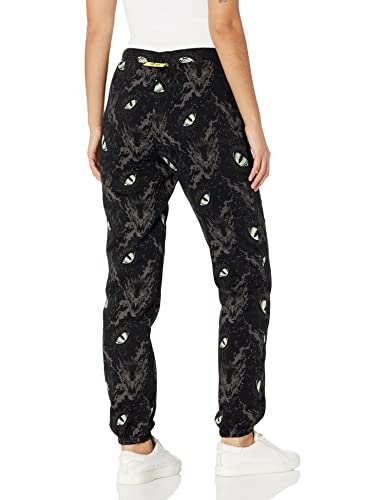 Disney Villains x Heidi Klum Maleficent Eyes Skinny Sweatpants, Black, XXL