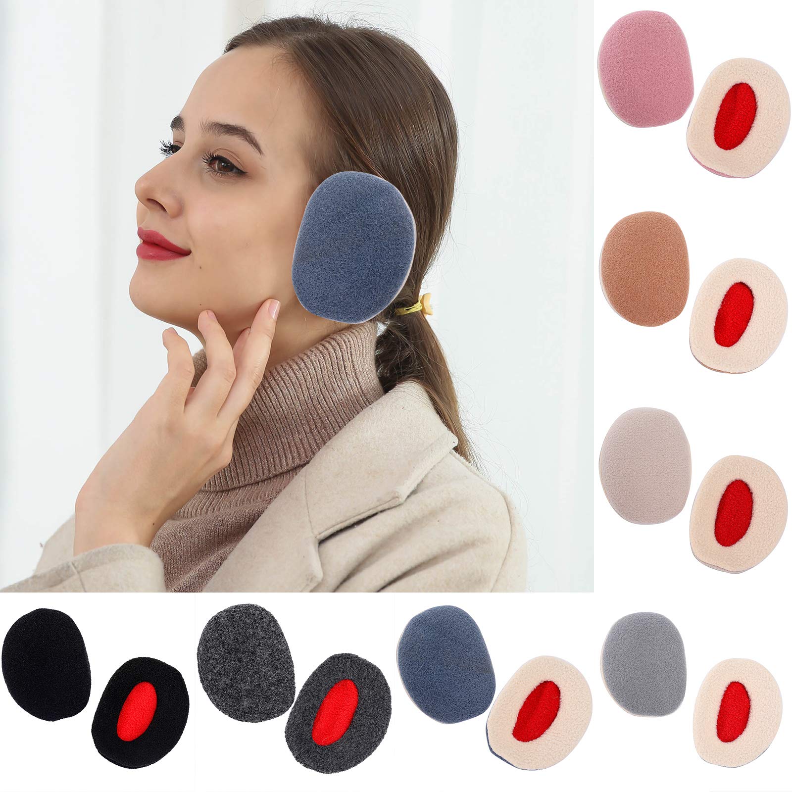 Ear Muffs,Fleece Bandless Ear Warmers Thinsulate Earmuffs Winter Warm Ear Covers Protectors for Men Women