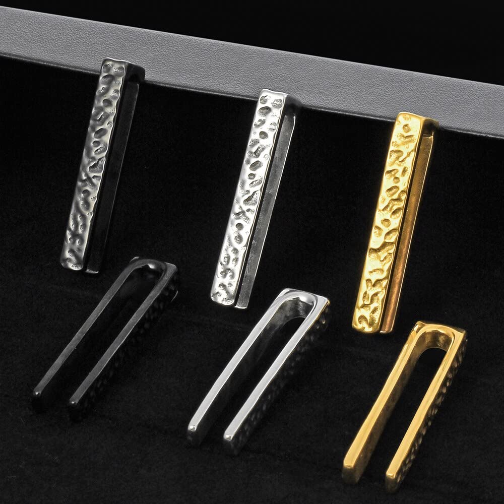 Earblity Gold Spike Ear Weights Hangers Plugs Tunnels Body Jewelry Piercing Stainless Steel For Stretching Ear Gauges Expander Stretcher 2PCS