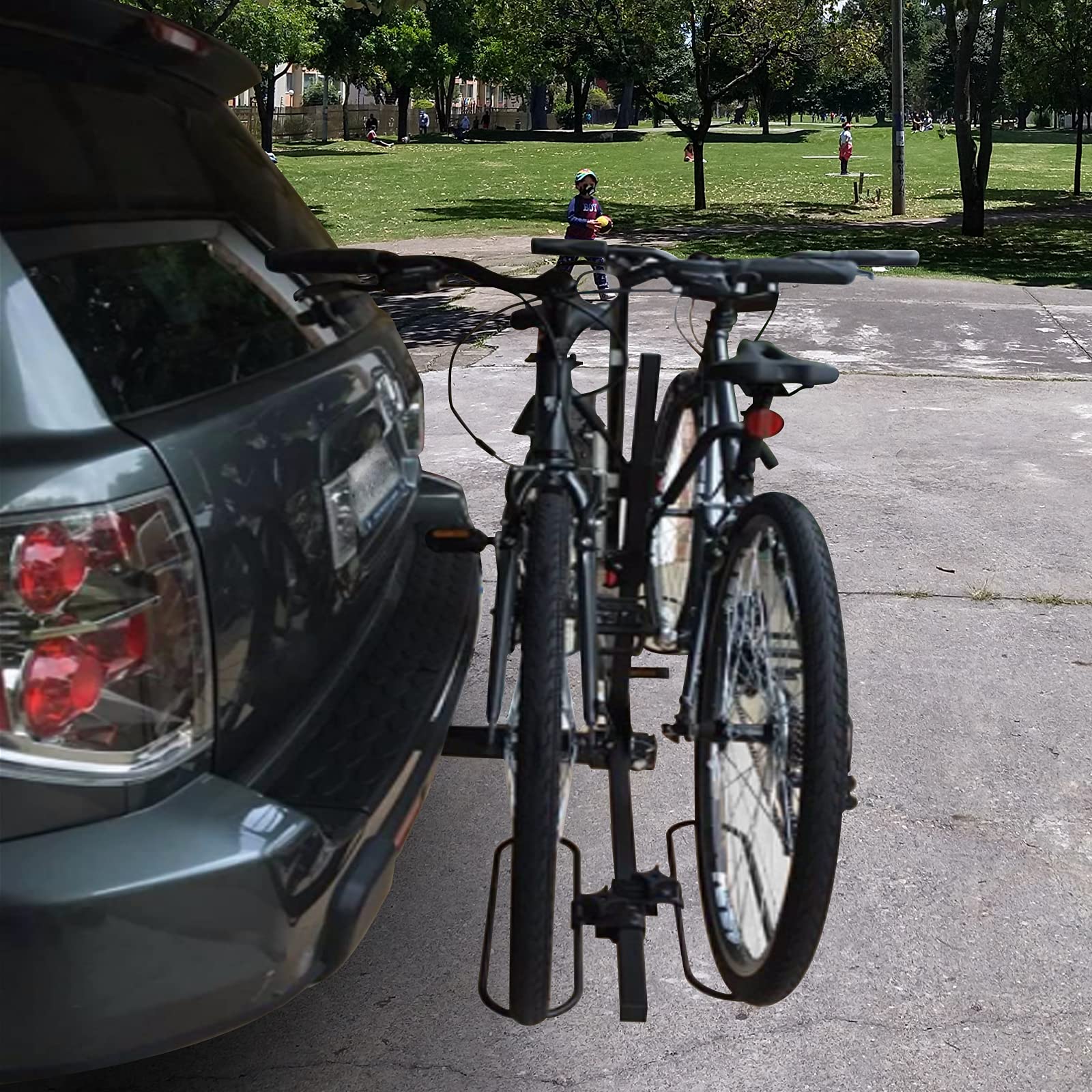 EDOSTORY Hitch Bike Rack, Bicycle Carrier Rack 2 Bicycle Rack fit for Cars, SUV,Trucks,and Minivans with 2" Hitch Receiver-Hitch Stabilizer