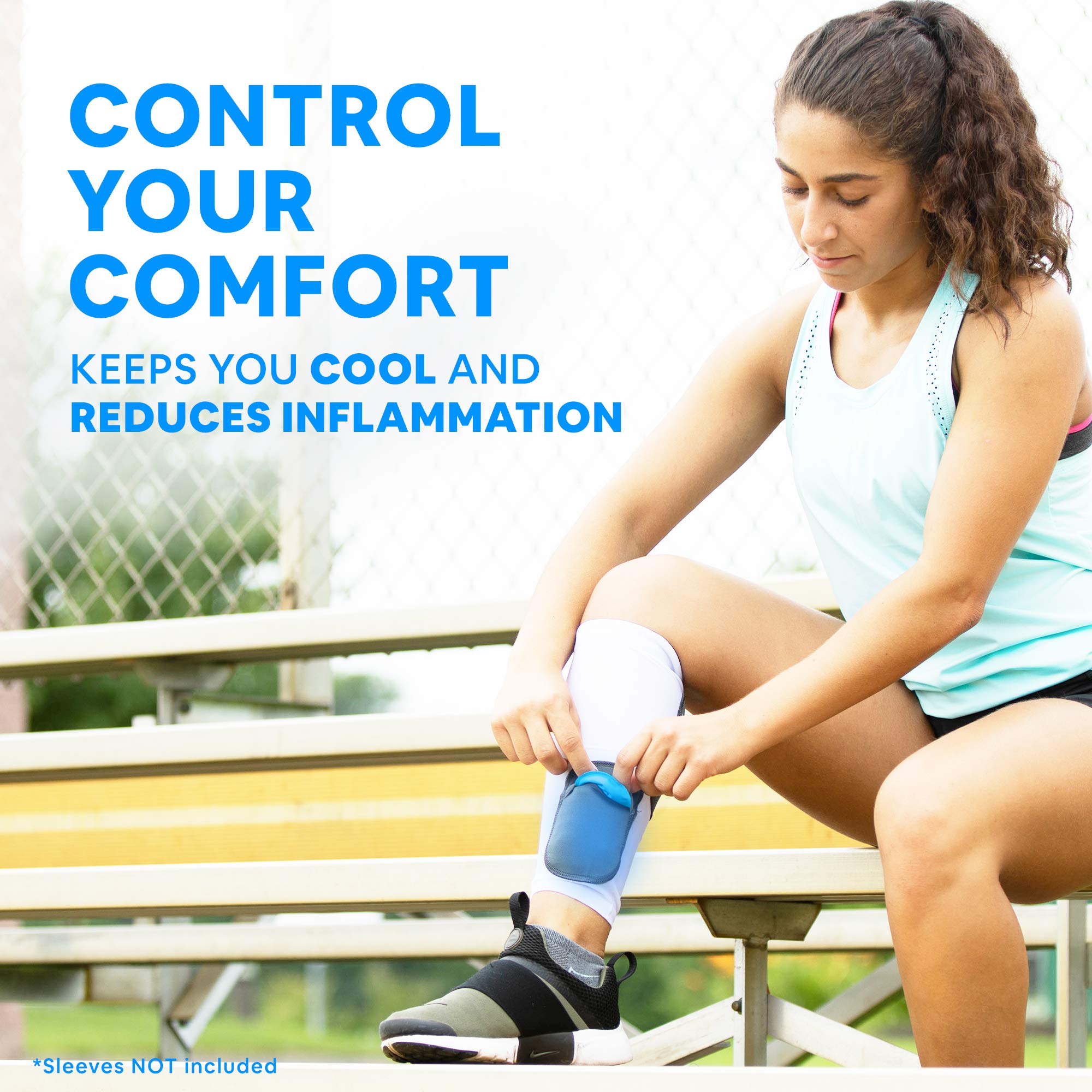 Custom Cold Inserts ICE Cold Compression Sleeves - Cool During Training or Competition, Reduce Heat & Boost Performance