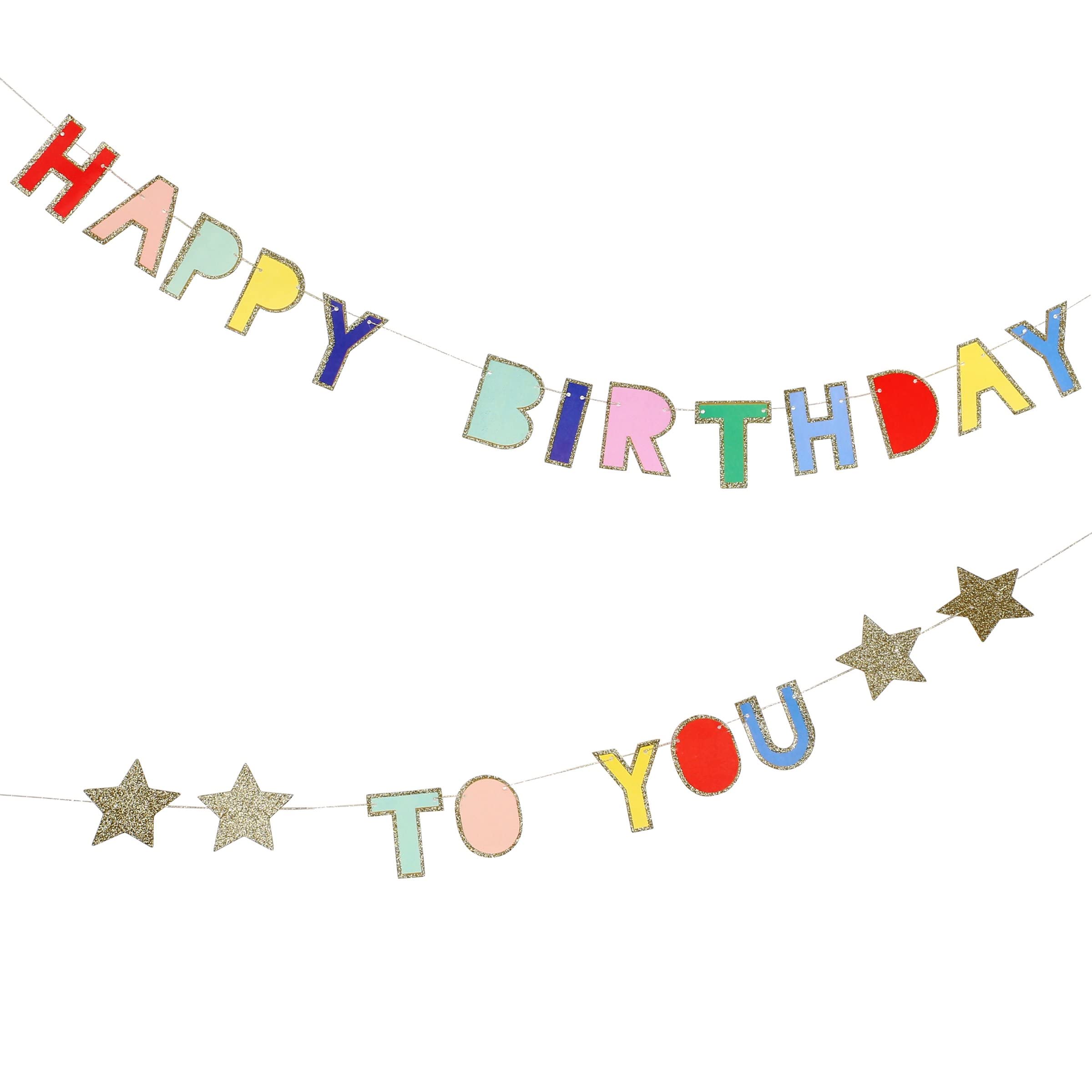 Meri Meri Happy Birthday to You Party Banner (Pack of 1), 14' Happy Birthday Banner