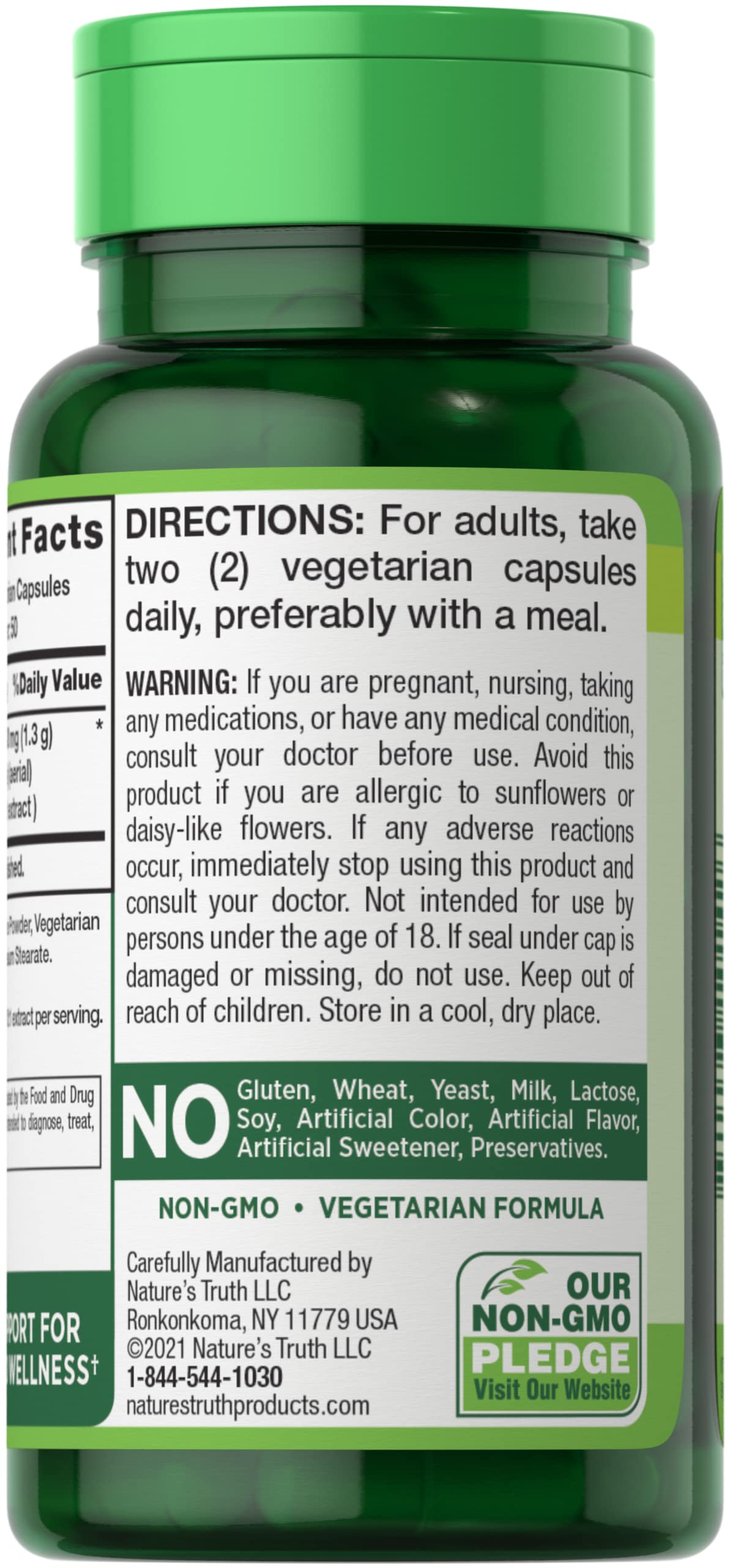 Echinacea Extract Capsules | 1300mg | 100 Count | Non-GMO & Gluten Free | by Nature's Truth