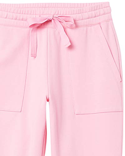 Daily Ritual Women's Relaxed-Fit Terry Cotton and Modal Patch Pocket Jogger Pants, Pink, Medium