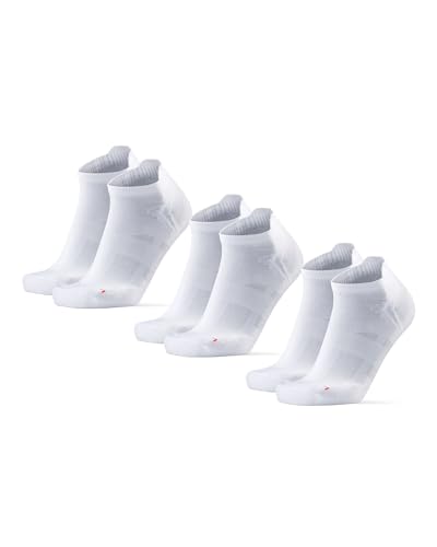 DANISH ENDURANCE 3 Pack Low-Cut Athletic Socks, Moisture Wicking, Men & Women, White, Small