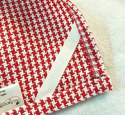 Embroidered Kitchen Towel Ladybug Red Hounds Tooth Kitchen Decor