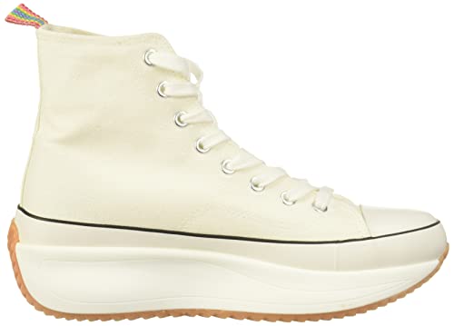 Madden Girl Women's Winnona Sneaker, White Fabric, 8
