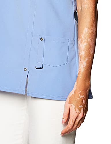 Dickies Women's Xtreme Stretch V-Neck Scrubs Shirt, Ceil Blue, X-Small