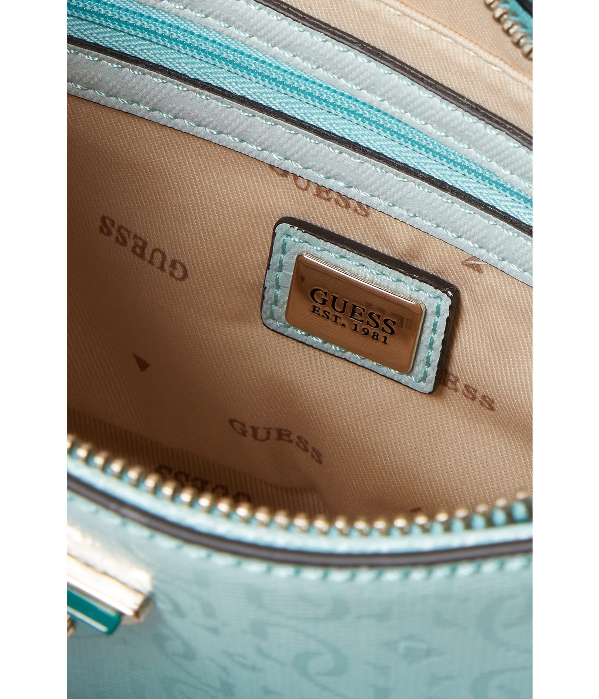 GUESS Alexie Top Zip Shoulder Bag Aqua Multi Ombre PROCESSING PROCESSING