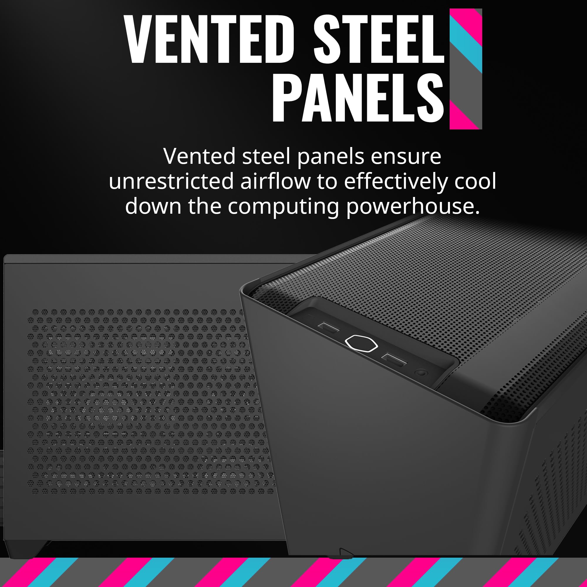 Cooler Master NR200 SFF Small Form Factor Mini-ITX Case, Vented Panels, Triple-slot GPU, Tool-Free, 1x 120mm Fan, 1x 92mm, 360 Degree Accessibility (MCB-NR200-KNNN-S00)