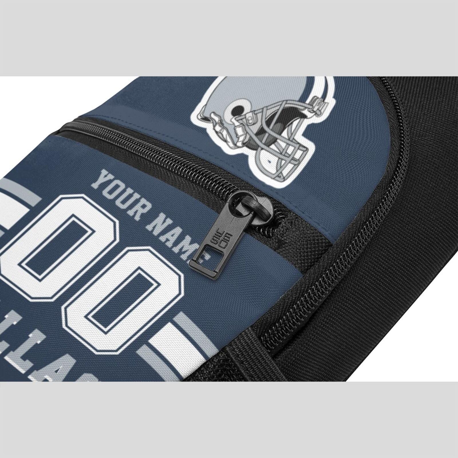 Custom Dallas Sling Bag, Personalized Crossbody Bags with Name and Number, Customize Sling Shoulder Backpack Chest Bag Daypack for Men Women Fans Gifts