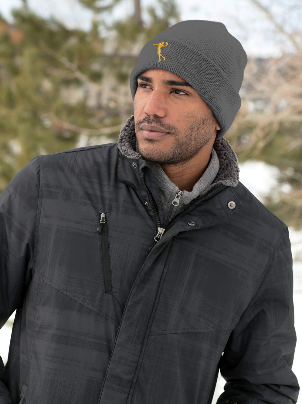 Custom Logo Beanies, 5 or 10 Pack - Add Your Embroidered Design - Personalized Winter Knit Cap Hats for Business Black