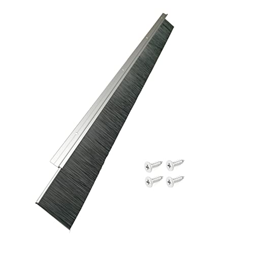 Retsun Door Brush Sweeps Seal Garage Roll Up Door Brush 3 Inches Net Width Durable Easy Mounting for Exterior Doors