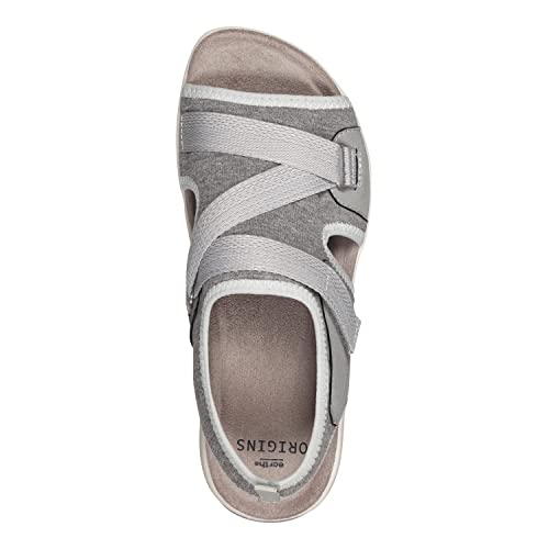 Earth Origins Women’s Saco Sandals for Casual, Walking and Everyday - Grey Multi - 9