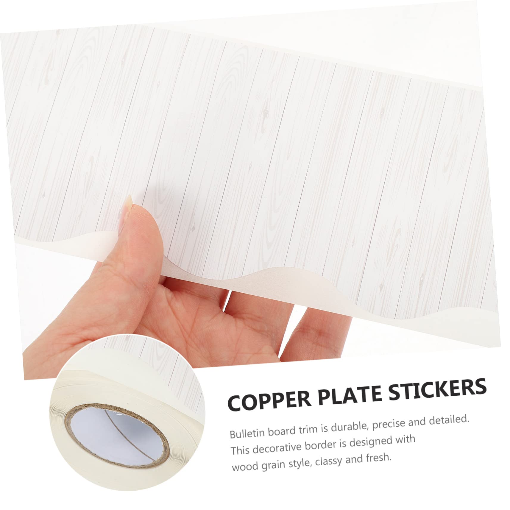 Ciieeo Border Stickers Bulletin Board Decorations Decorative Bulletin Board Trim Chalkboard White Bulletin Board Border Bulletin Board Borders Copper Plate Stickers Wood Grain Wallpaper