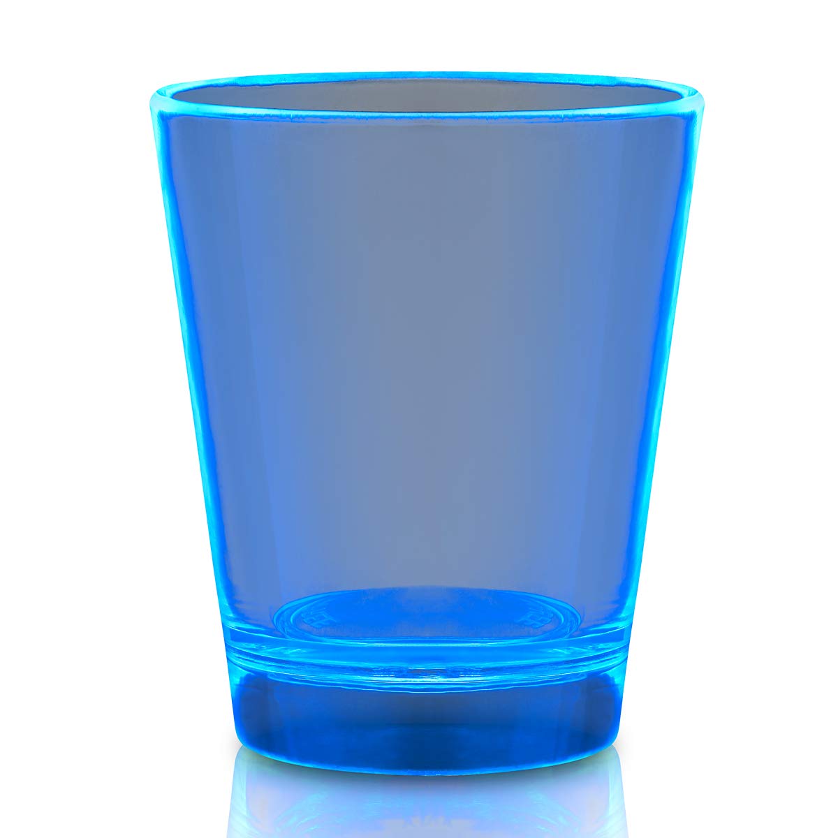 FlashingBlinkyLights 1.5 oz. Neon Blue Glow Shot Glasses, UV Reactive (12 pack)