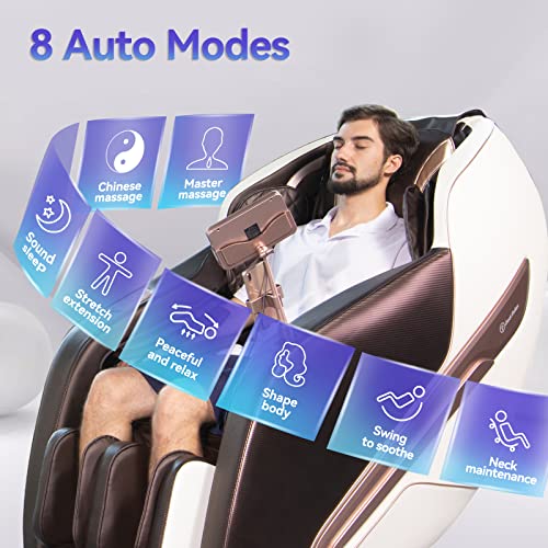 Real Relax PS6000 Massage Chair, 58.3D x 31.5W x 61.5H in, Brown