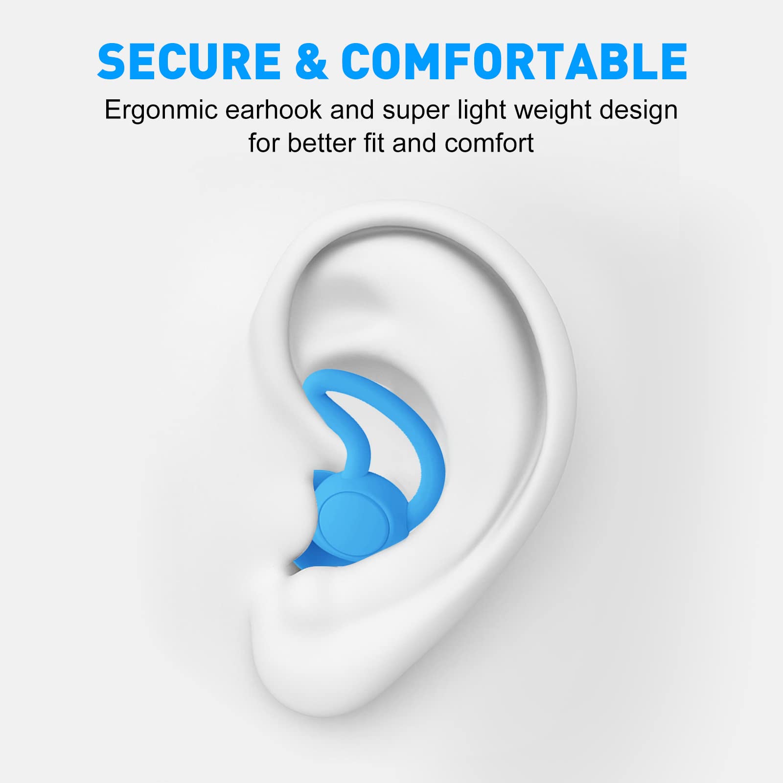 Ear Plugs for Sleeping Noise Cancelling,Noise Cancelling Ear Plugs, for Work, Travel, and All Loud Events,Blue