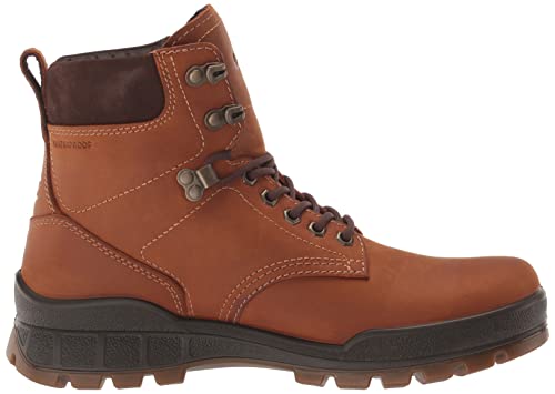 ECCO Men's Track 25 Waterproof Plain Toe Tie Hiking Boot, Amber Nubuck, 12-12.5