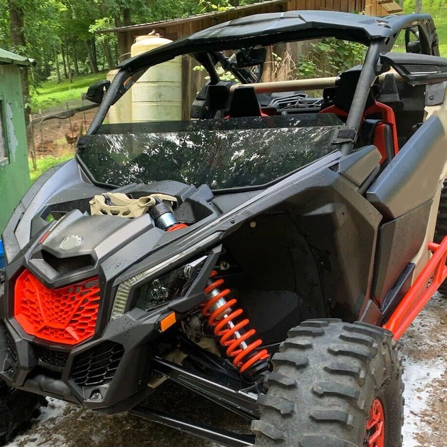 ECOTRIC Dark Tint Half Windshield Compatible with 2017-2024 Can Am Maverick X3 / X3 X DS/ X3 X MR/ X3 MAX/ X3 X RS/ X3 X MR Turbo R X3 900 Accessories