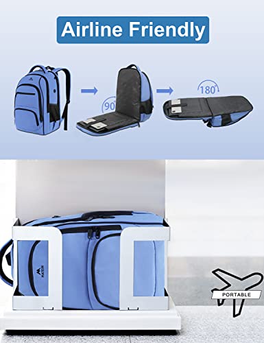 MATEIN Cute Backpack for Women, Expandable Carry on Backpacks for Nurses, Backpacks for Travel, 17 Inch Laptop Backpack