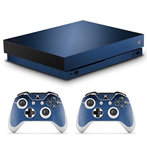 Guugoon Metal Wire-Drawing Skins Compatible with Xbox One X Console Controller, Vinyl Decal Stickers for Xbox One X,5