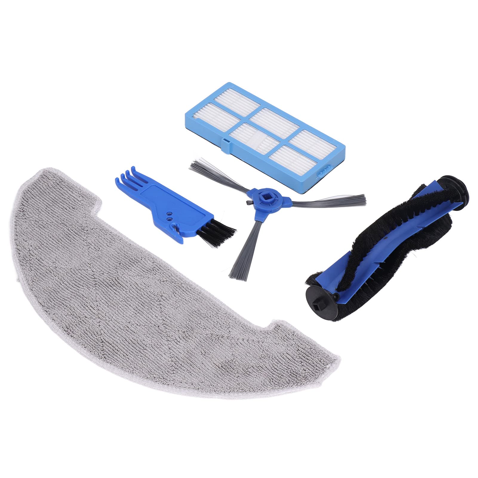Haofy Robotic Vacuum Cleaner Filters Accessory, Replacement Parts Compatible with Proscenic 850T Suits, Robotic Vacuum Cleaner Kit, with Side Brush Rag Filter Main Brush