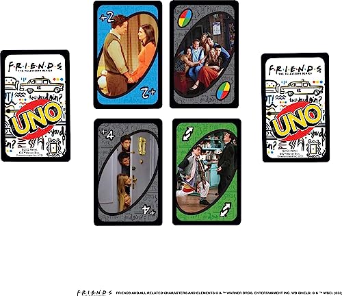 Mattel Games UNO Friends Card Game for Family Night Featuring Tv Show Themed Graphics and a Special Rule for 2-10 Players (Amazon Exclusive)