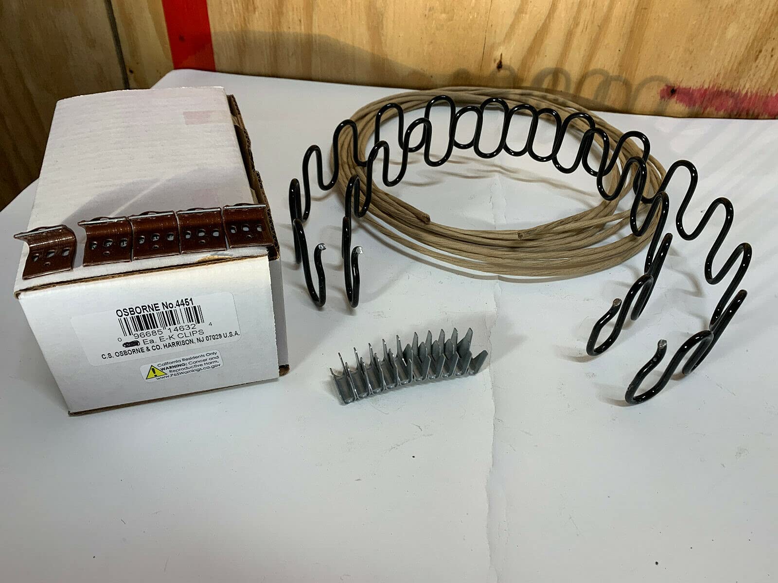 Galaxy Supply Inc. Zig Zag- Springs 9 Gauge 31" x 2 pcs,Plus Special Package 5 pcs 7 Holes Clip +10 pcs Stay Wire Clips + 5 feet of Springing Wire for All Upholstery Use