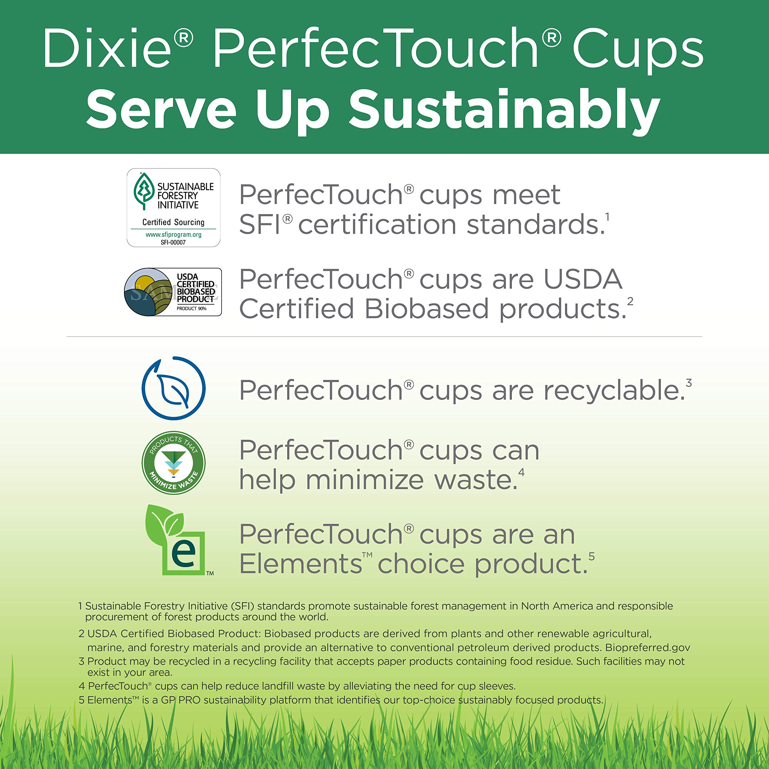 Dixie PerfecTouch, 5338CDWR, Coffee Haze, 8 oz., Individually Wrapped Insulated Paper Hot Cup by GP PRO (Georgia-Pacific) (Case of 1,000 Cups), Coffee Haze Design