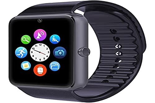 Padgene Bluetooth Smartwatch,Touchscreen Wrist Smart Phone Watch Sports Fitness Tracker with SIM SD Card Slot Camera Pedometer Compatible with iOS Android for Kids Men Women