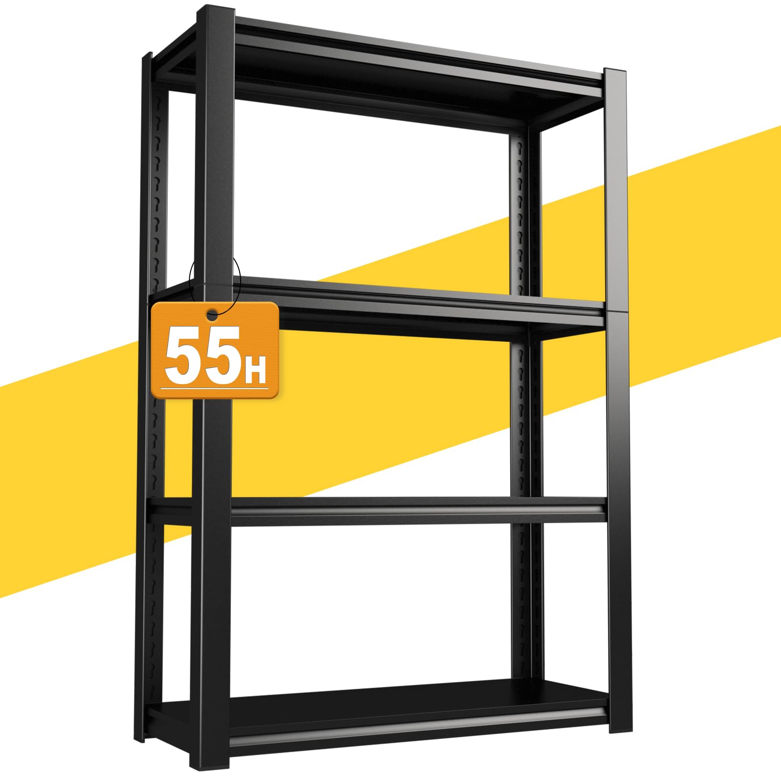 IRONFFICE 30''W Metal Garage Shelving,Heavy Duty Storage Rack,4 Tier Garage Storage Shelves,Basement Utility Shelf Unit,Heavy Duty Metal Shelving,Load 2000lb