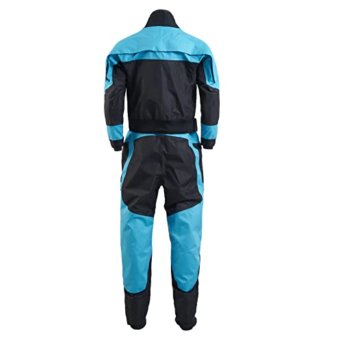 Dry Suits for Men in Cold Water Kayaking,Demanding Whitewater Paddling,River Snorkeling,Ocean Padding,Neoprene Diving/Zipper (NEW BLUE, L)
